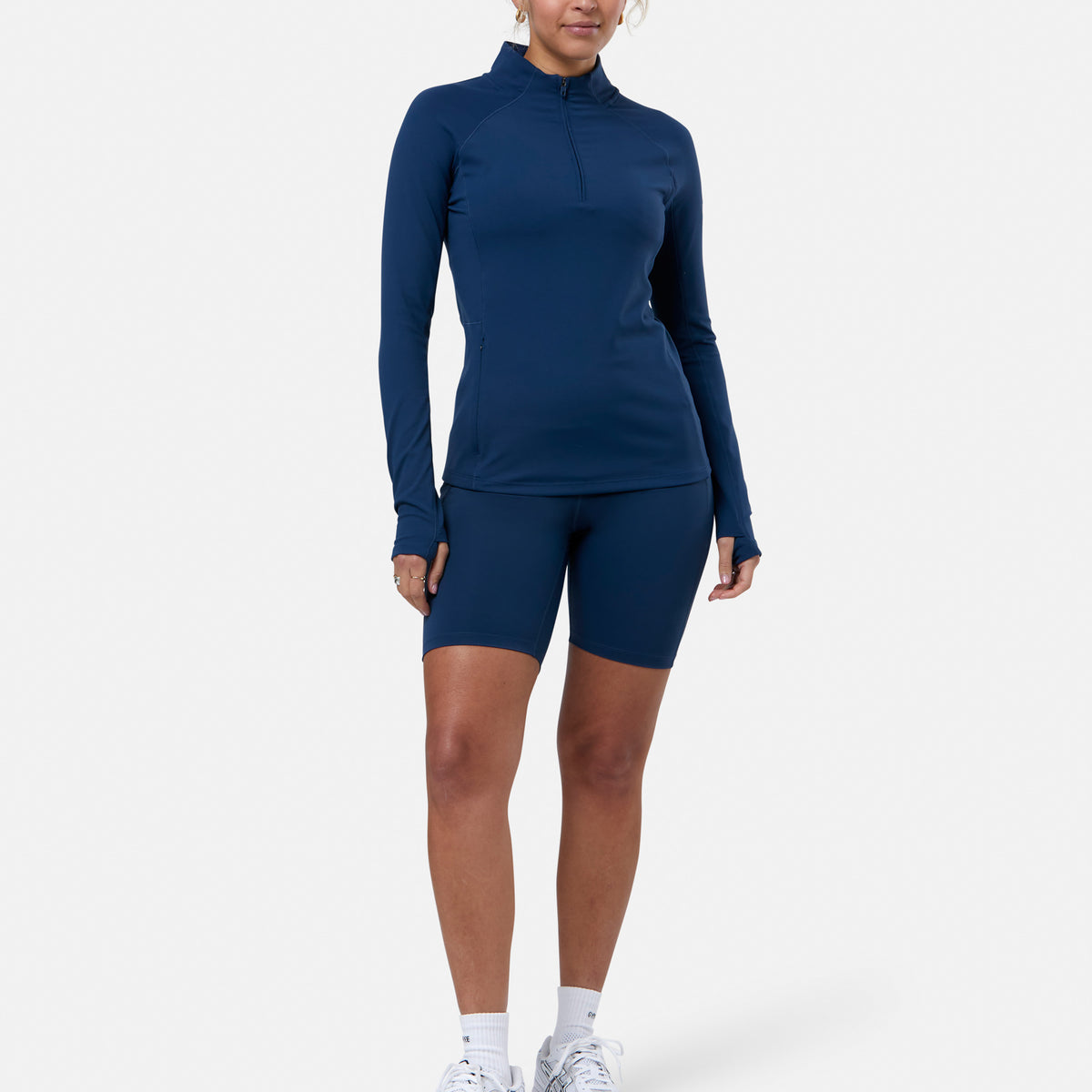 Gym+Coffee Relentless 1/4 Zip (Ladies) - Petrol Blue – stringsports.co.uk
