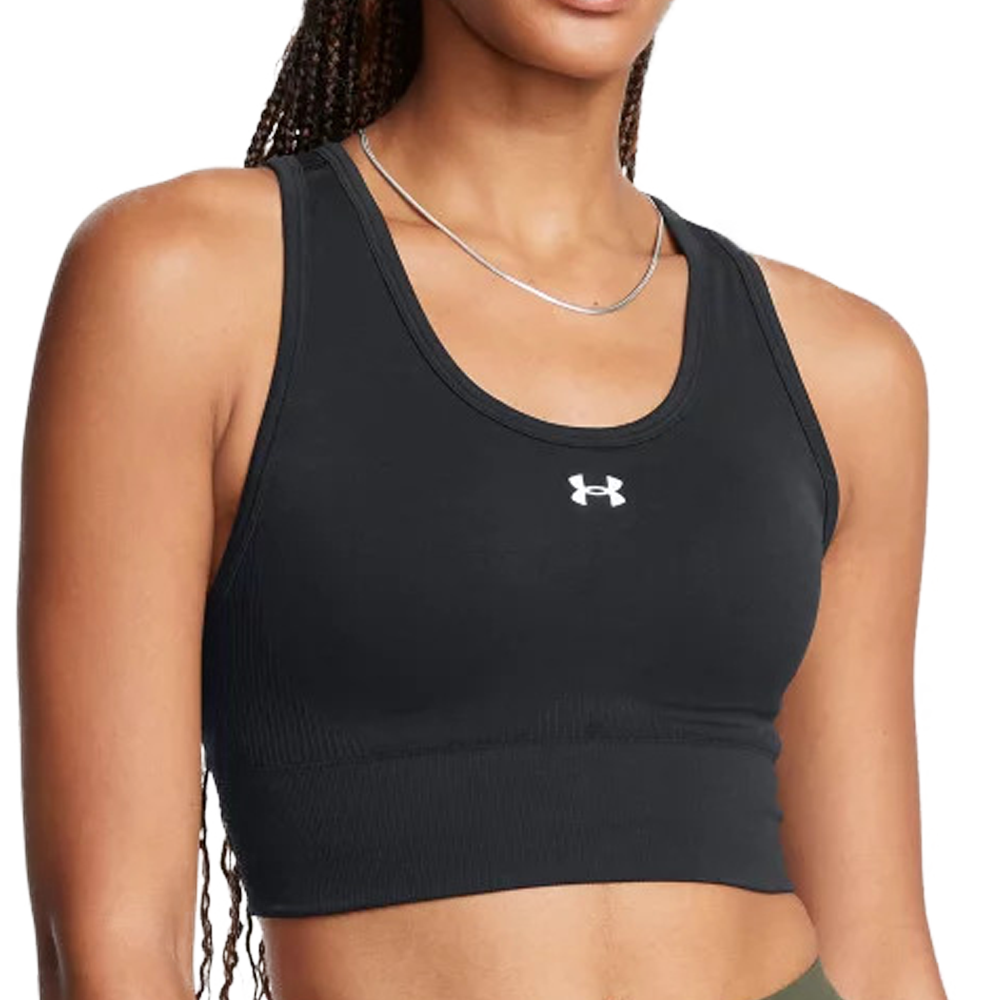 Under Armour Vanish Seamless Mid Sports Bra (Ladies) - Black ...